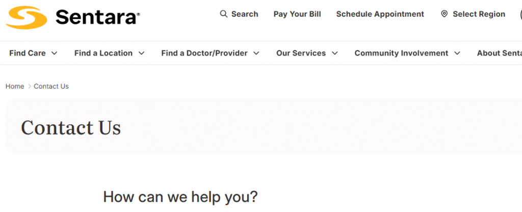 Contact Us - Sentara Wavenet